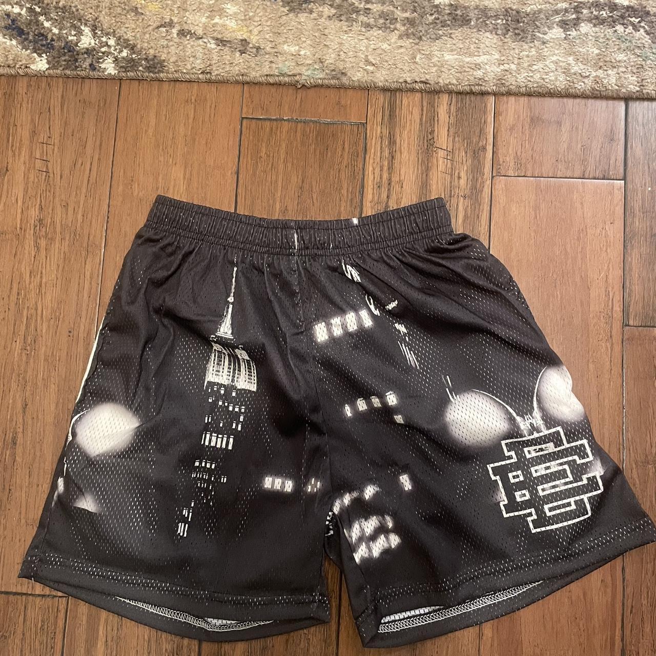 Black and white ee basketball shorts - Depop