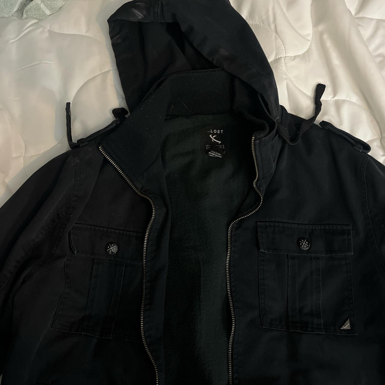 Black Lost jacket lightly worn but was grown out of... - Depop