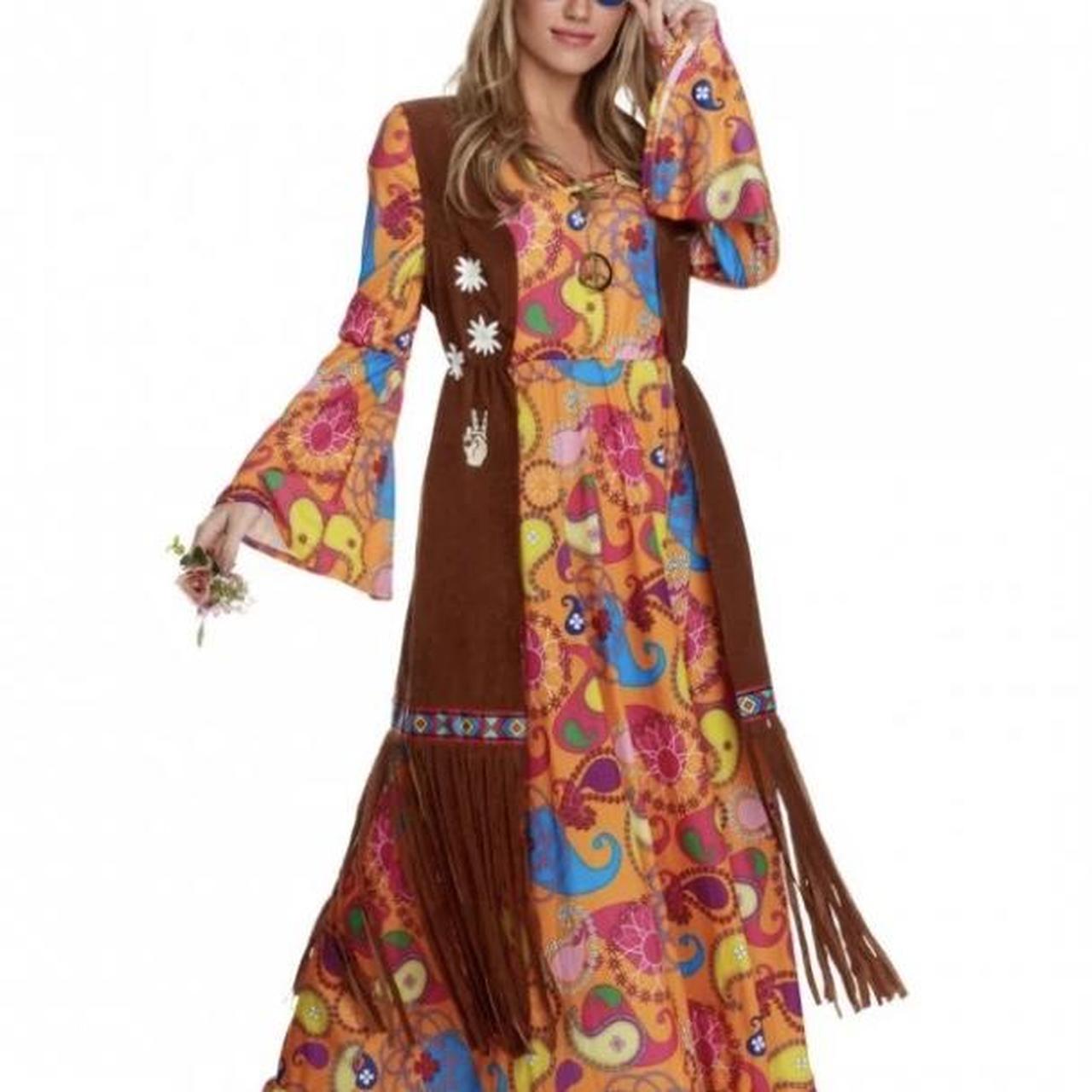 Women's Long Hippie Dress Costume. Embrace the... - Depop
