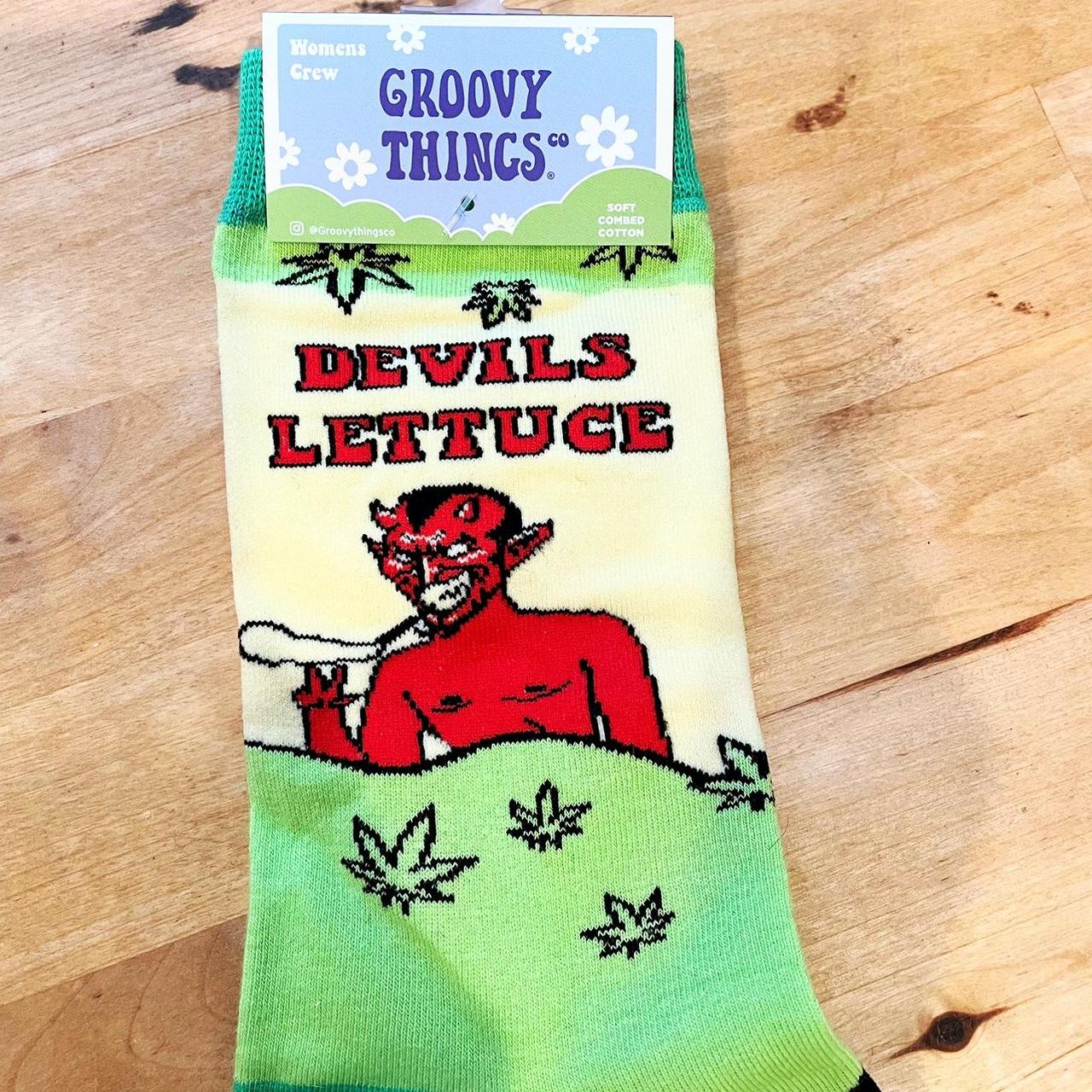 NWT Groovy Things “Devils Lettuce” Socks... - Depop