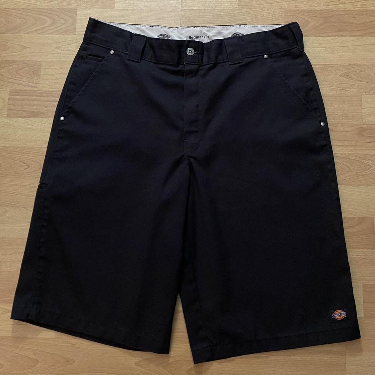 Vintage Dickies Men’s Shorts Bermuda 42 Black Grunge... - Depop