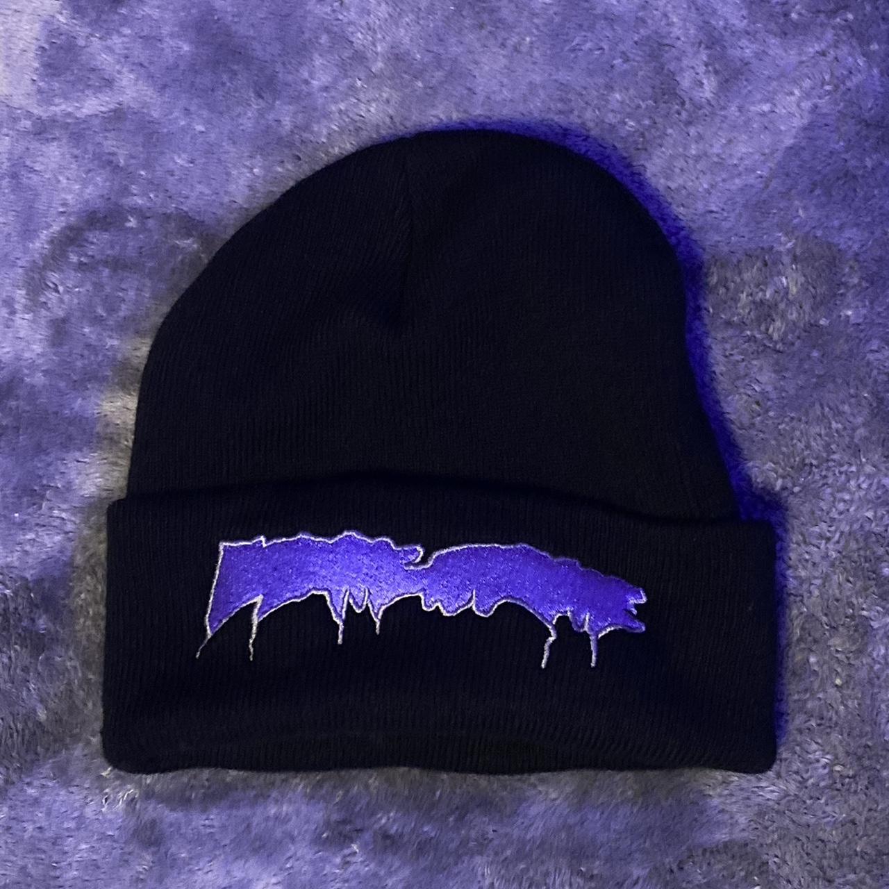 FA Beanie never worn nice fit, purple FA metallic... - Depop