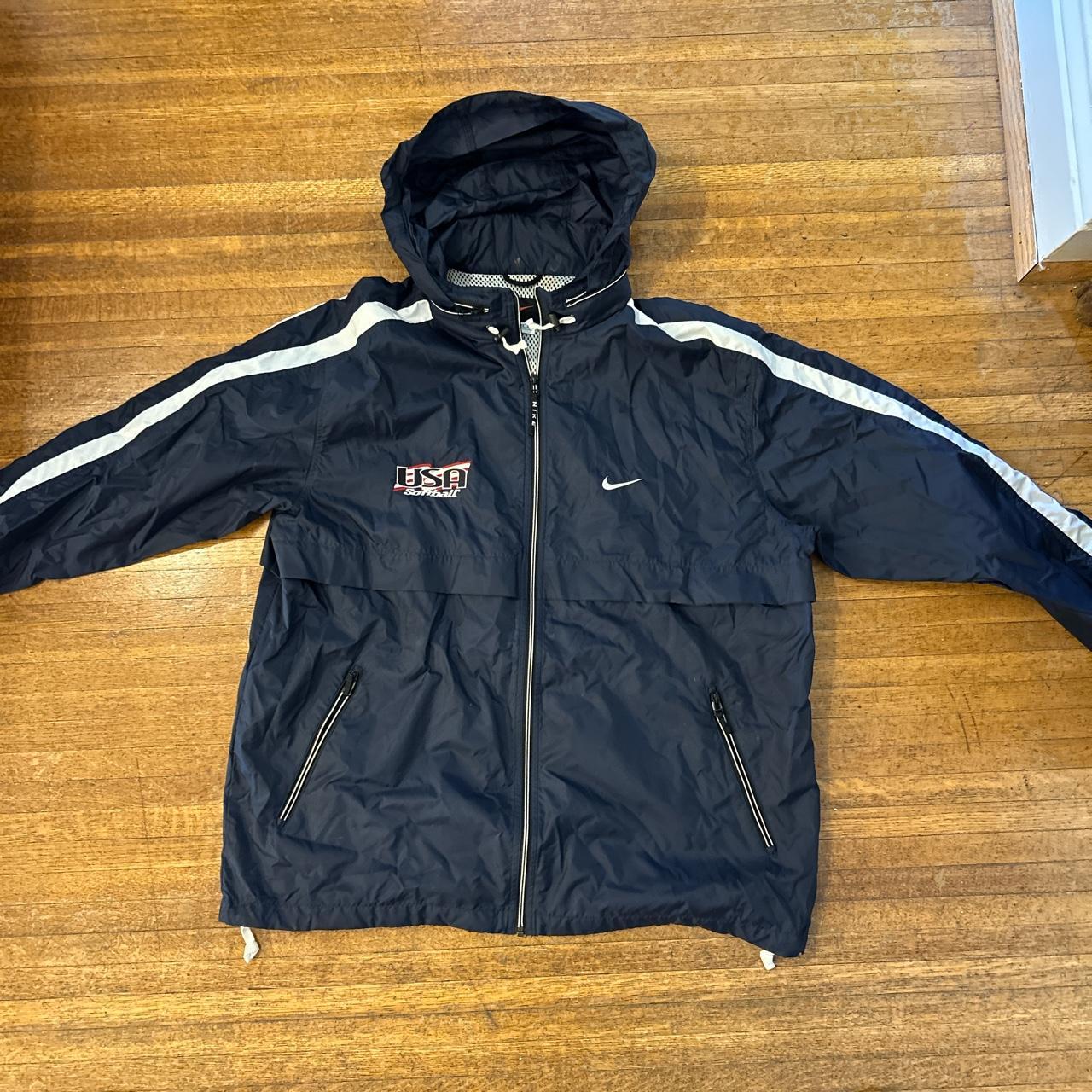 Y2K, USA softball Nike jacket Portable zip up hoodie - Depop