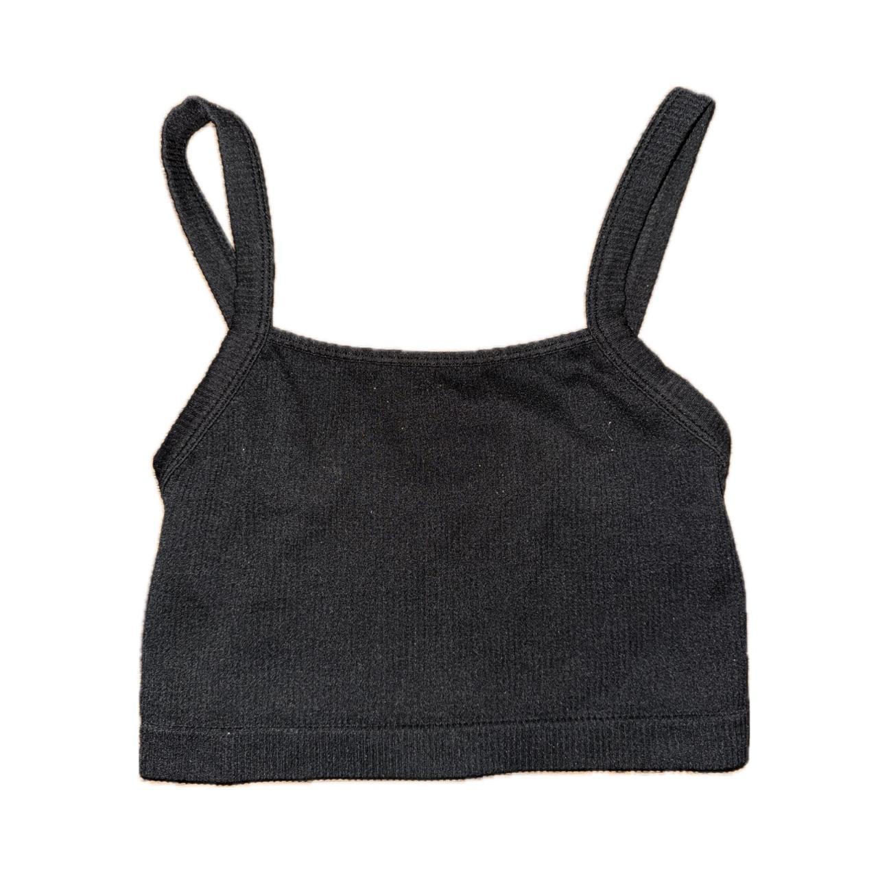 Colsie ; Black, Ribbed ; cropped / bralette top ;... - Depop