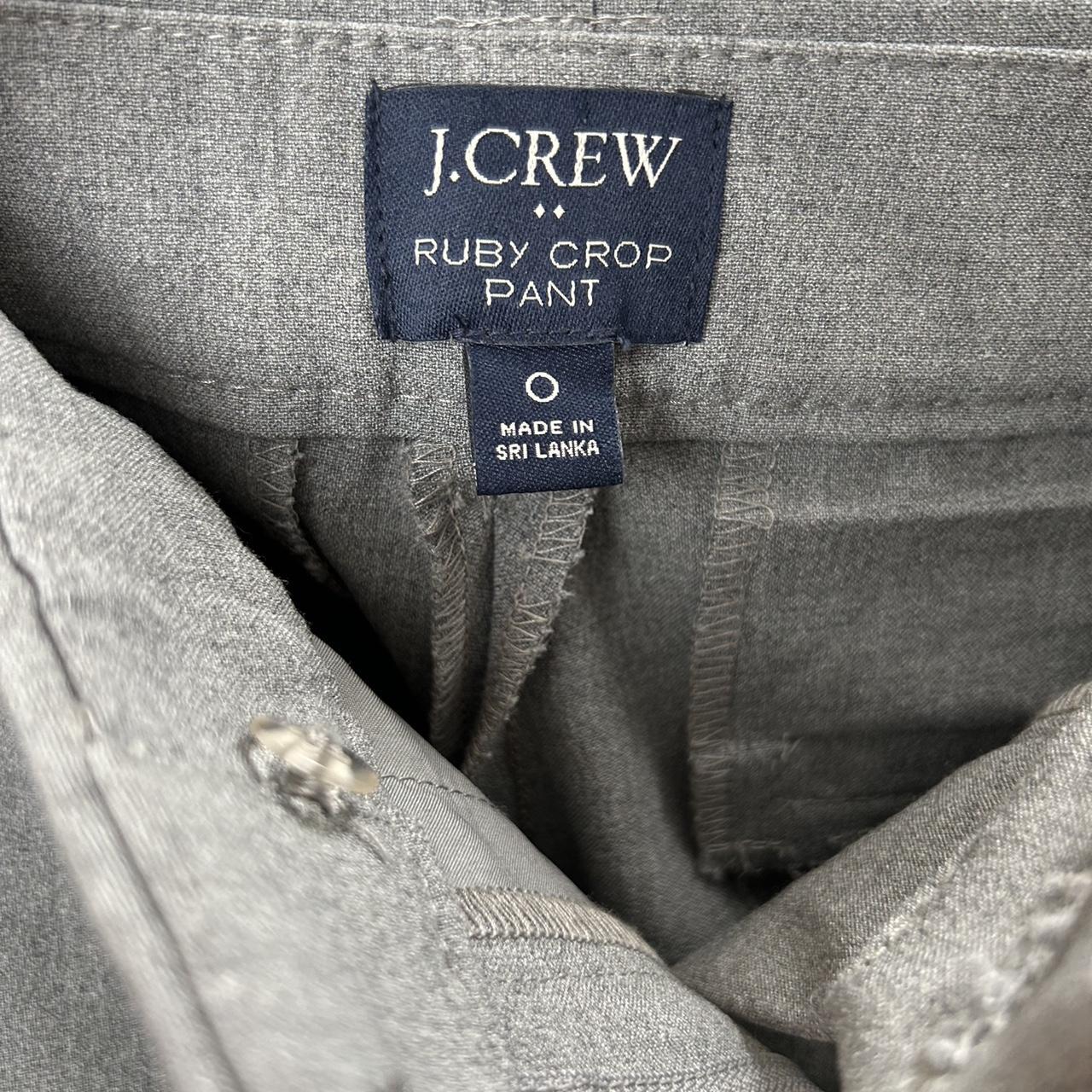 J.Crew Ruby Crop Pant - Gray Size 0 65% polyester... - Depop