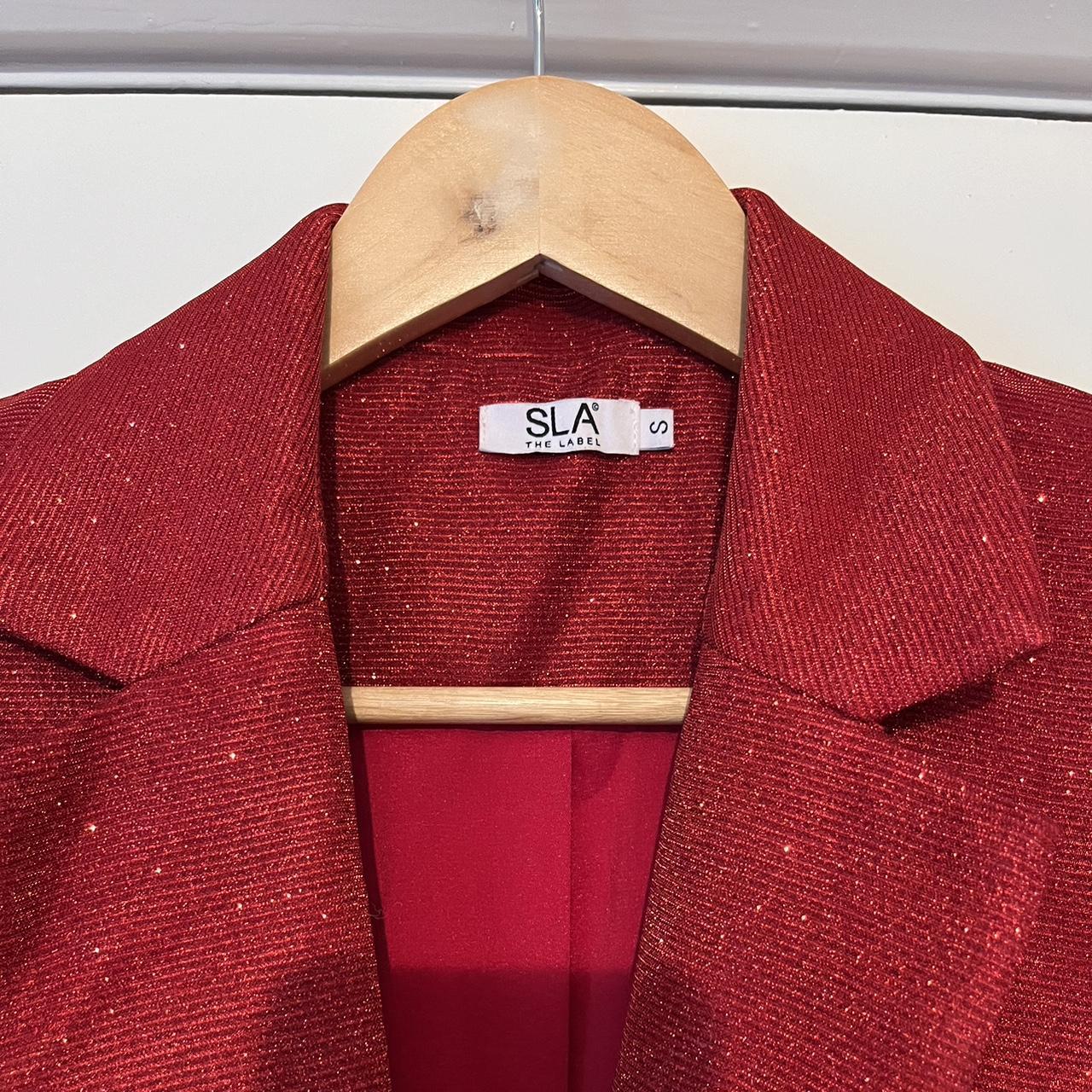 SLA The Label - Red Glitter Blazer Dress! Size... - Depop