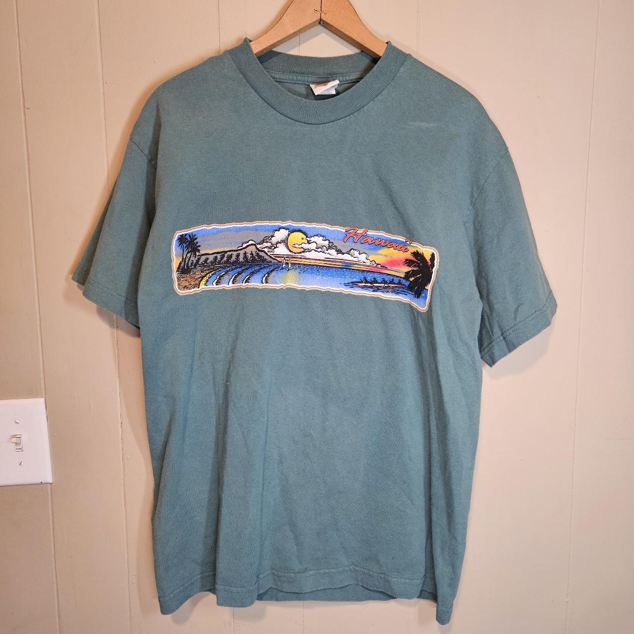 Vintage Faded Cyan Blue Hawaii Surf Looney Tunes... | Depop