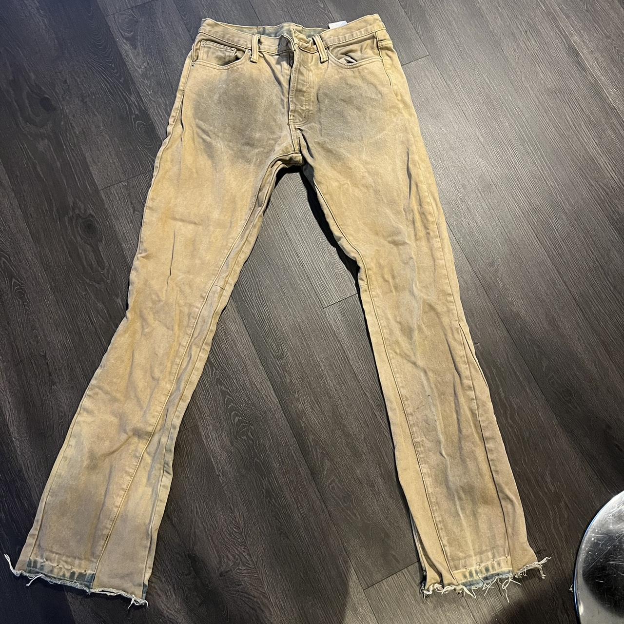 MNML faded wash flared stack denim Amazing... - Depop