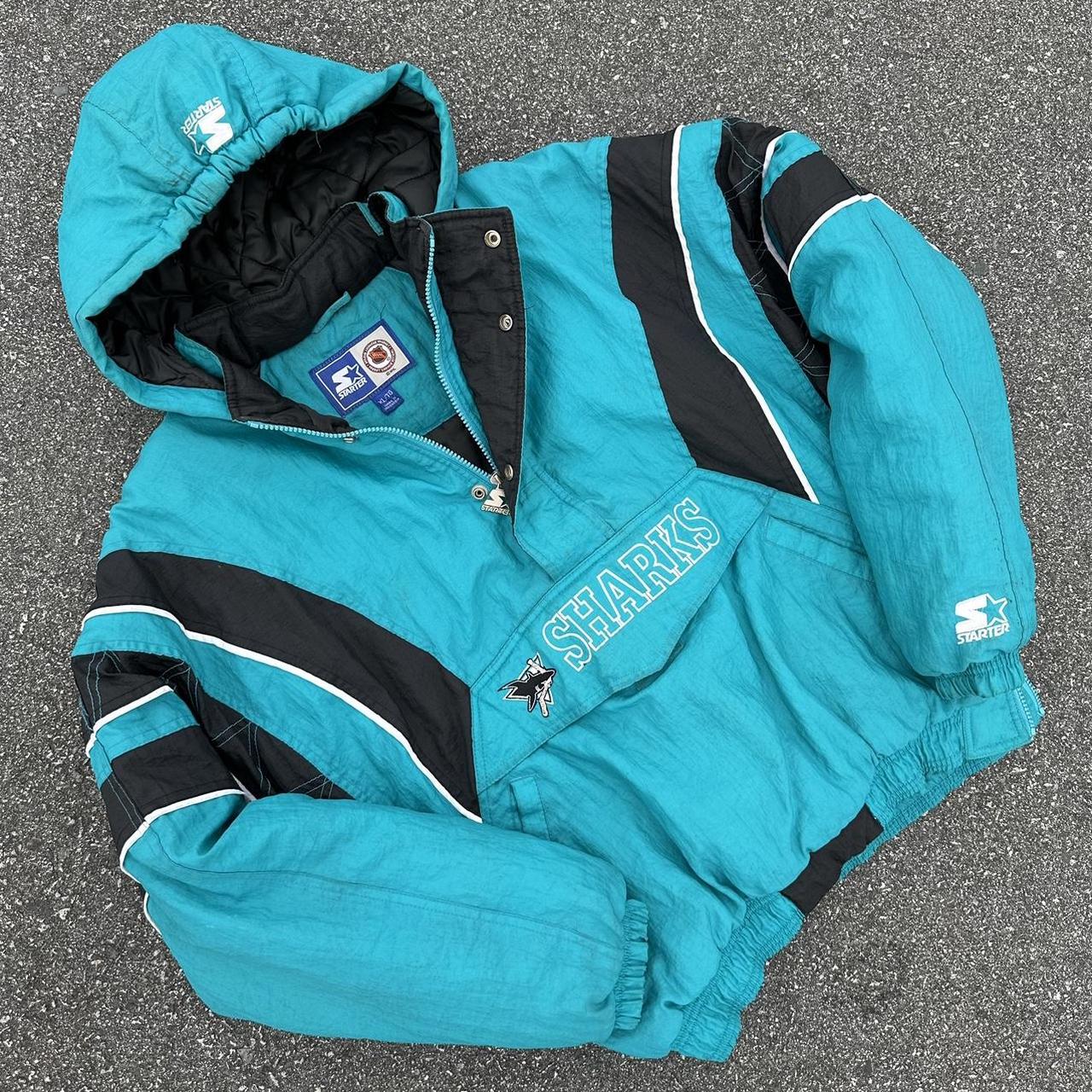 NHL Vintage Sharks Starter Jacket Size Small | Depop