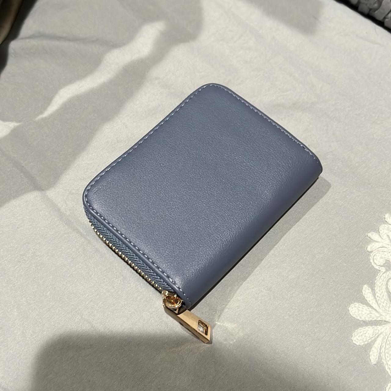 Baby Blue Mini Leather Wallet Never used brand new... - Depop
