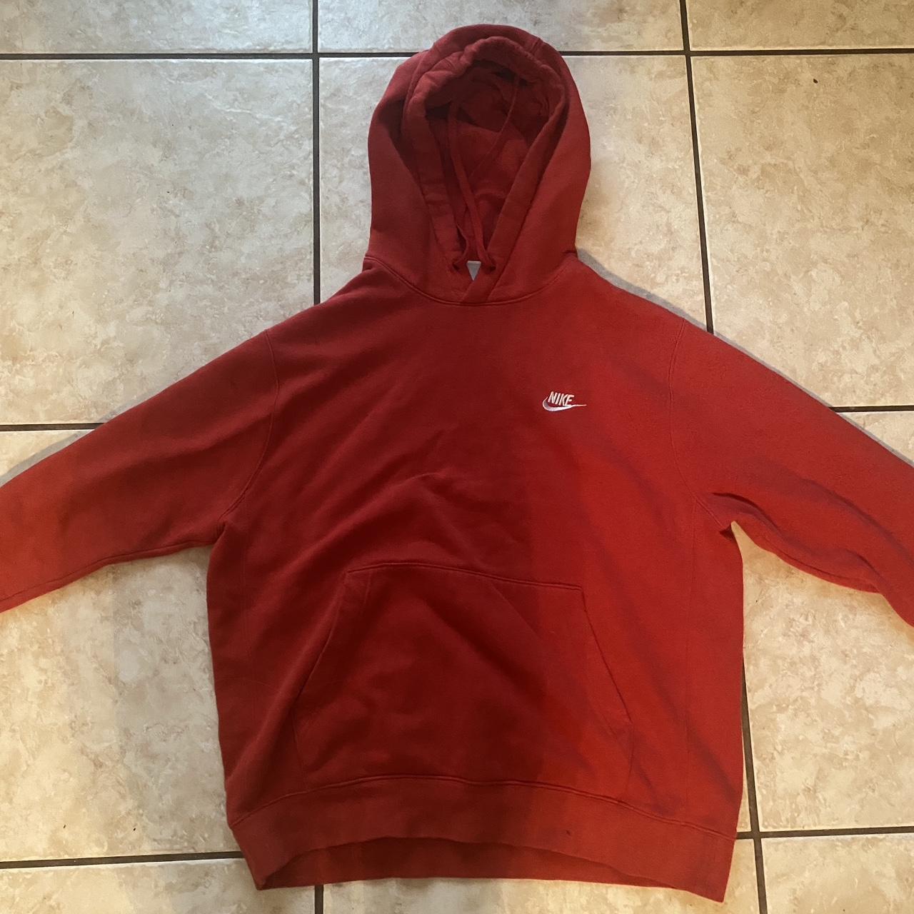 Red Medium Nike Hoodie - Depop