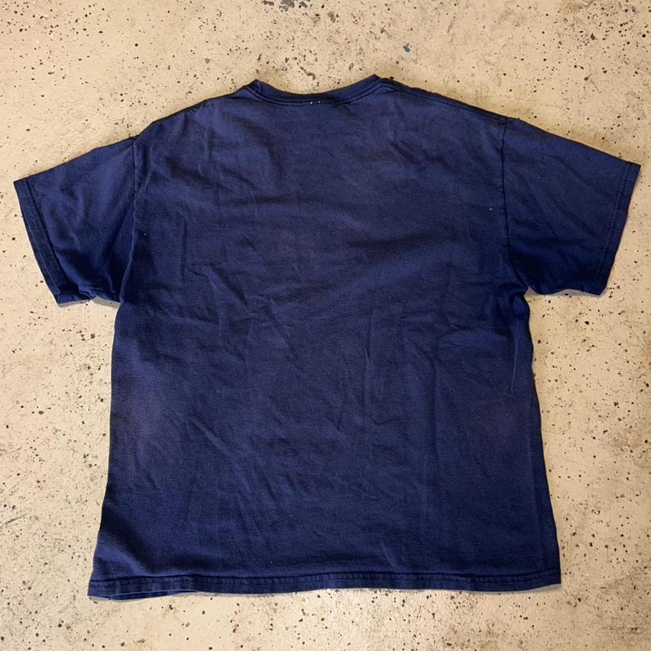 Nice vintage Y2K navy blue USA star tee. Nice metal... | Depop