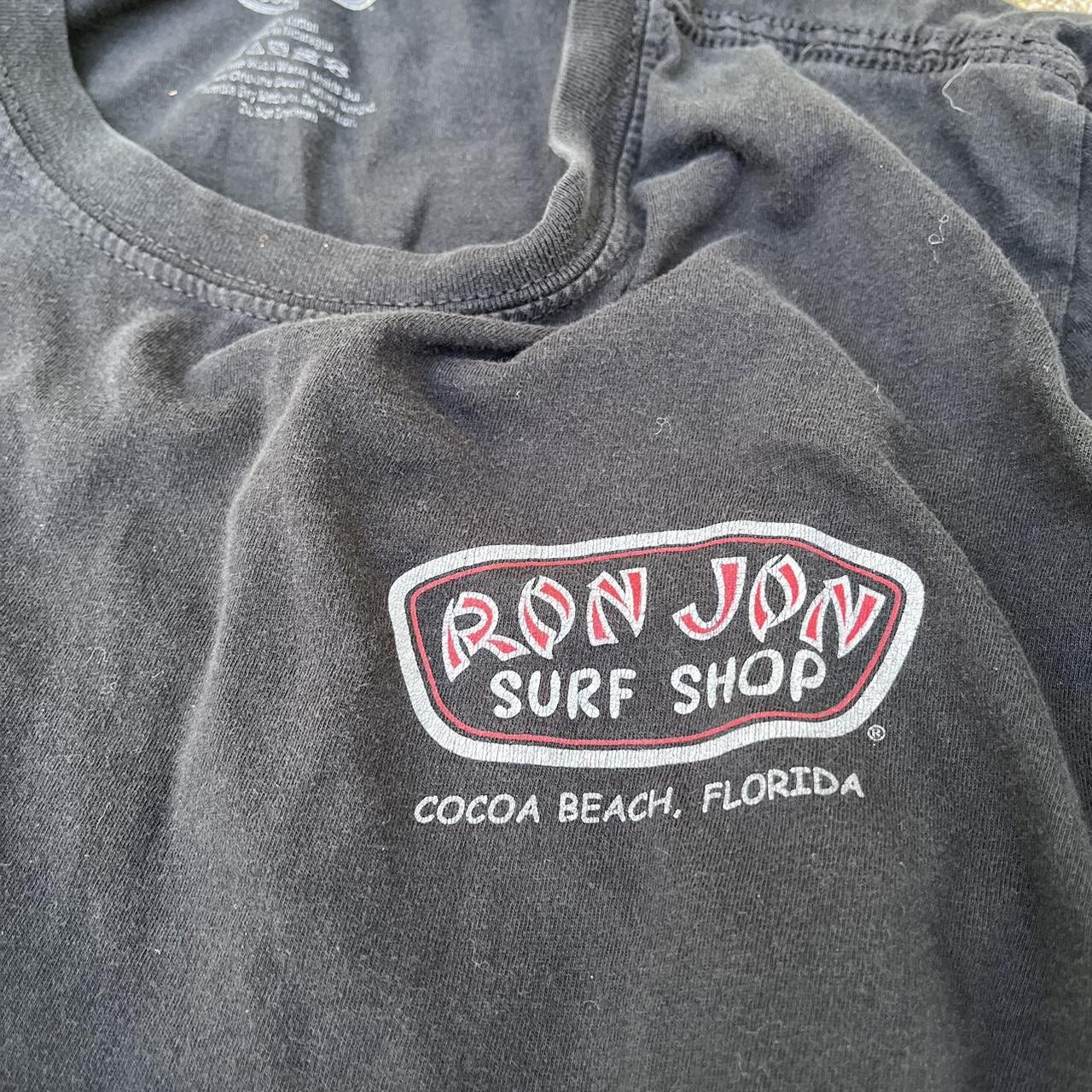 Ron jon t shirt | small stains on sleeve and bottom... - Depop