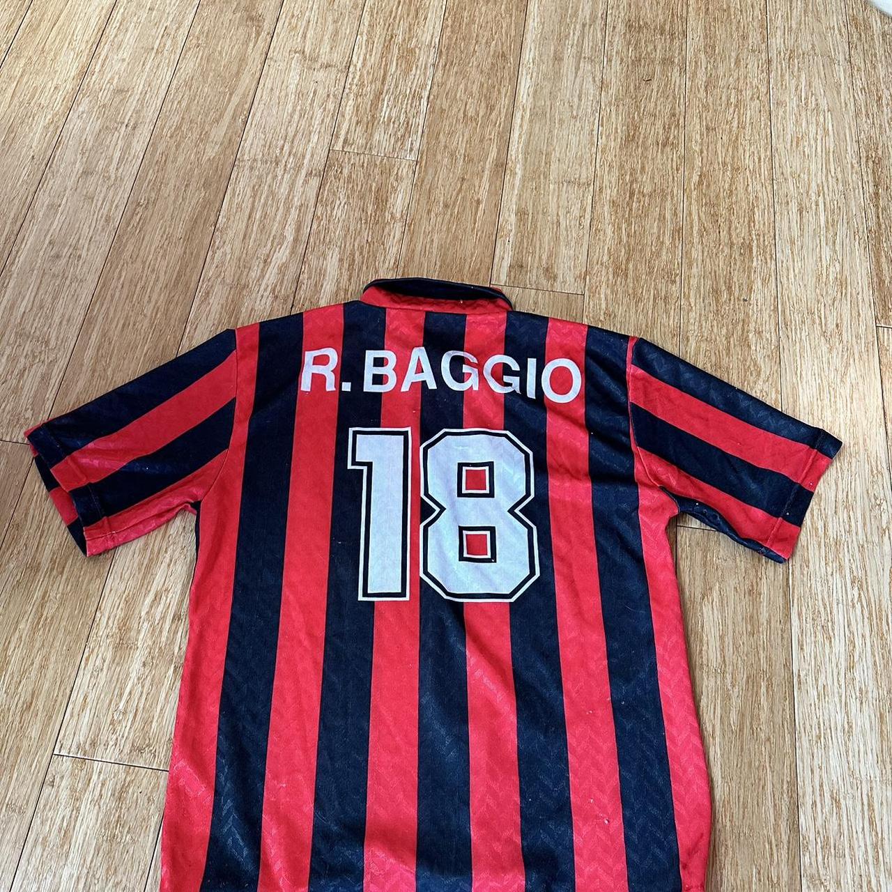 Vintage Roberto Baggio Ac Milan jersey. Size XXL... - Depop