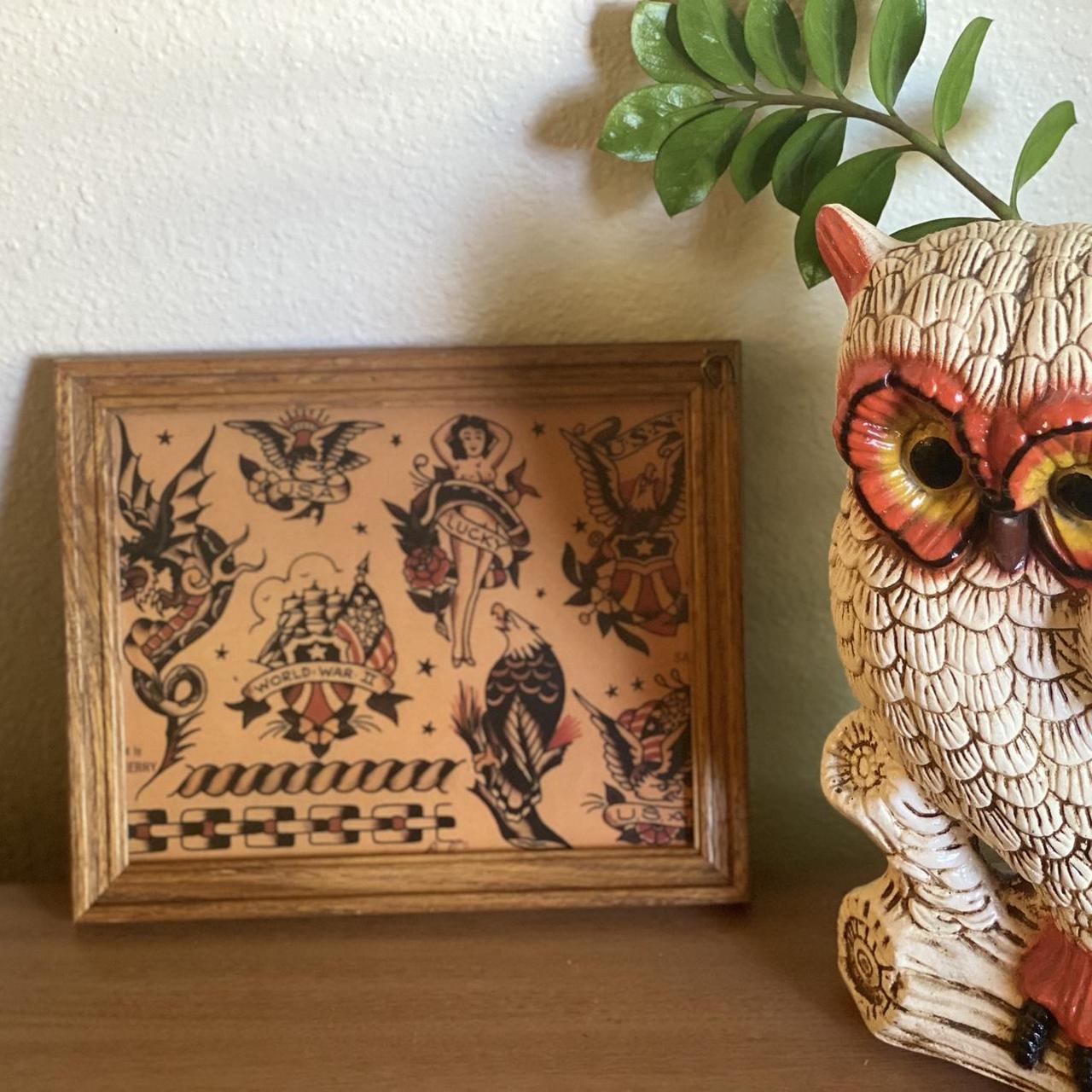 Vintage Sailor Jerry Pin Up Tattoo Art Wooden Depop