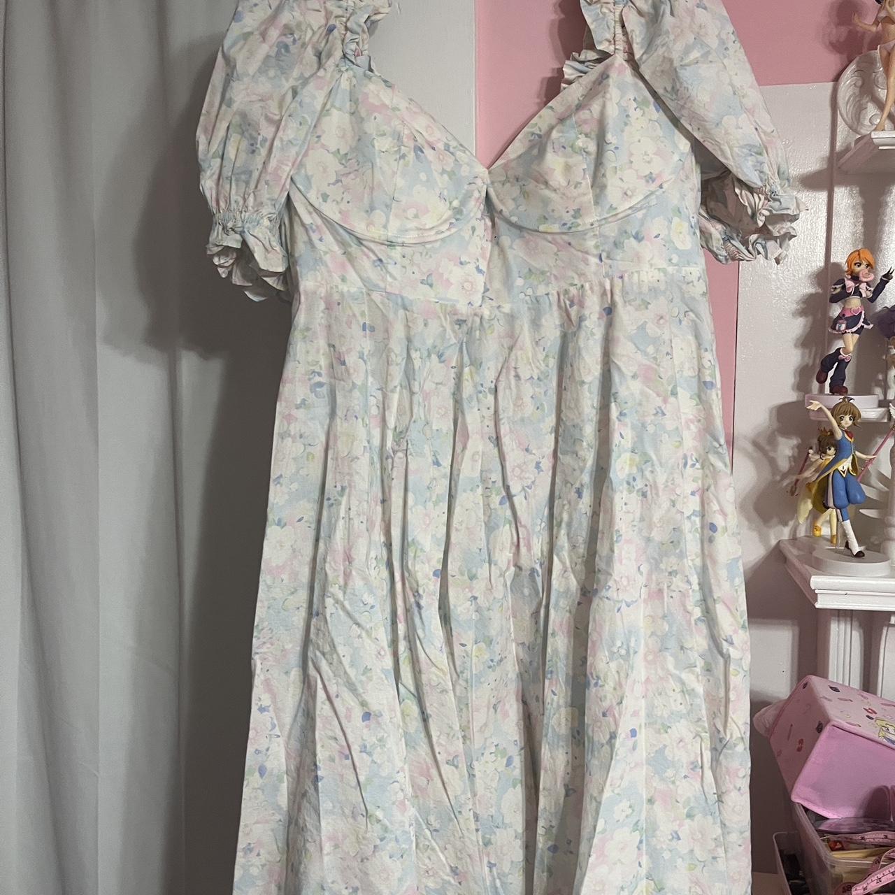 The Pastel Bouquet Tea Rose Dress - 3x | Depop