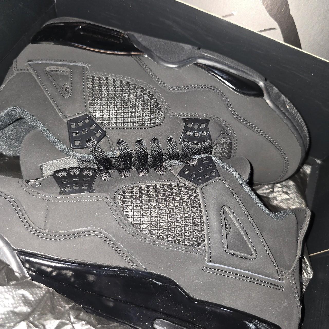 Air Jordan 4 black. Brand new in box - Depop