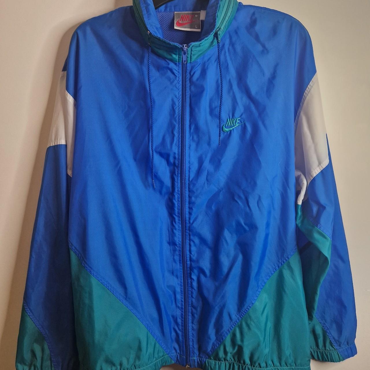 Nike 90s shell jacket - grey tag - size large... - Depop