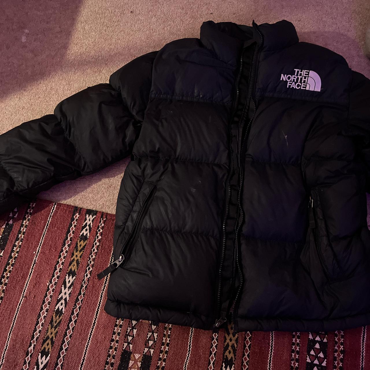 small north face puffer jacket used - Depop