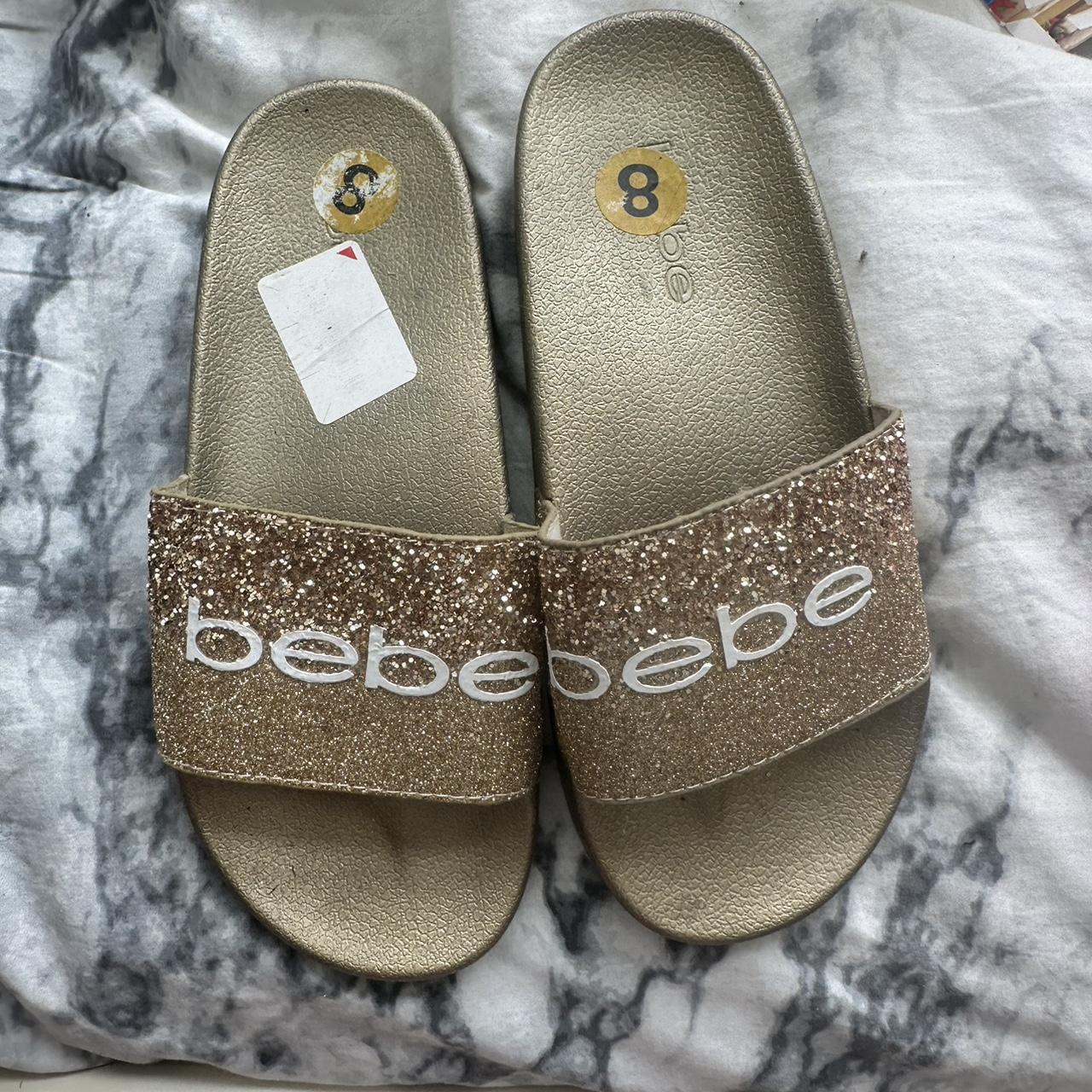 Bebe slides size 8 slides for summer - Depop