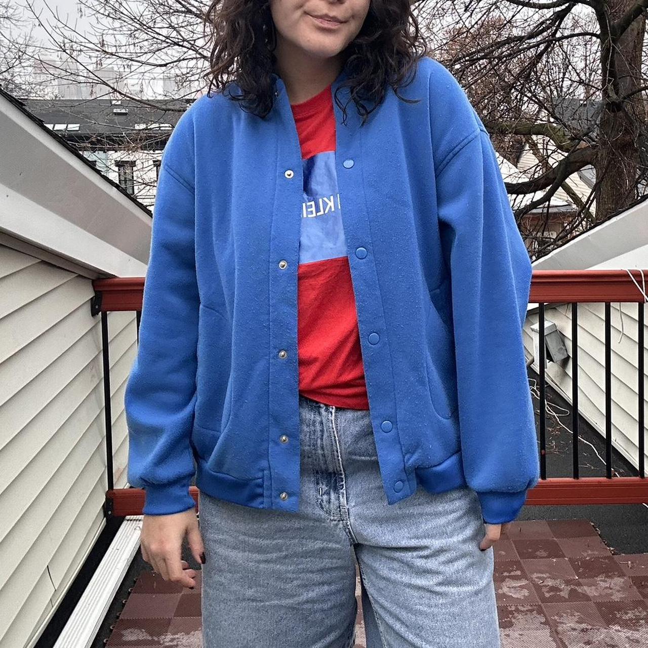 Vintage Tudor Court Baseball Sweater Jacket Unisex XL - Depop