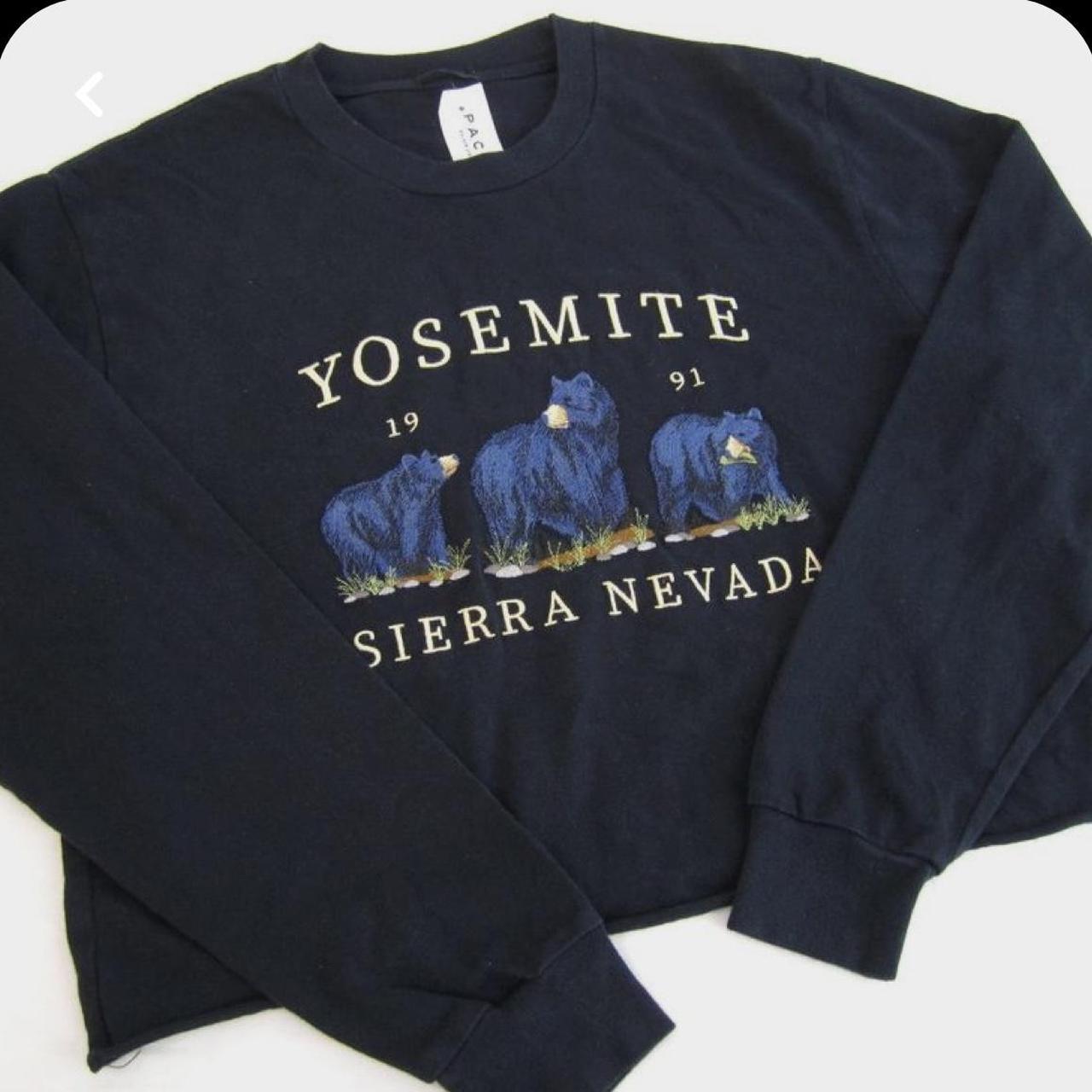 John Galt cropped blue Yosemite sweater - Depop