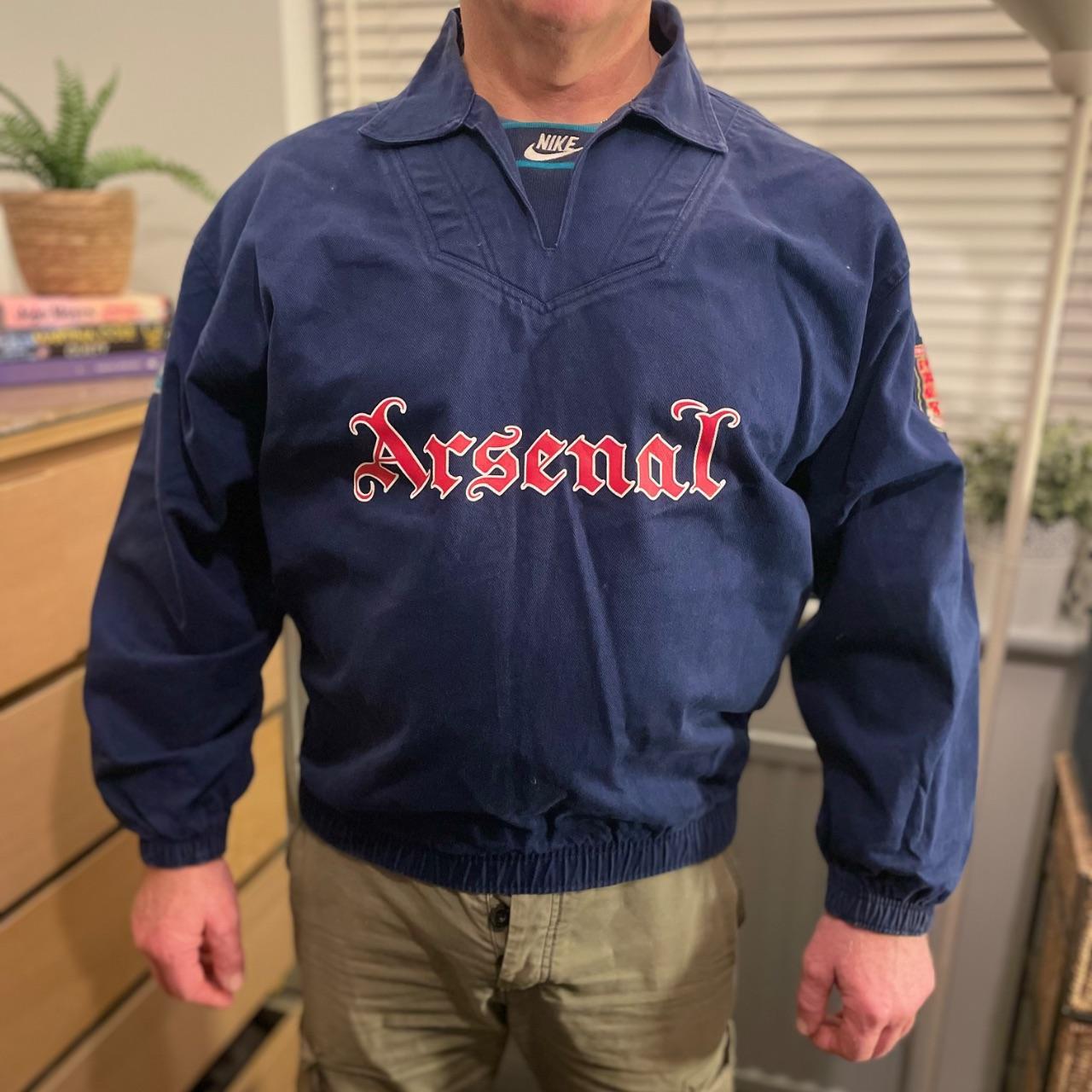 Vintage Nike Arsenal 94/95 Drill Training Top One... | Depop