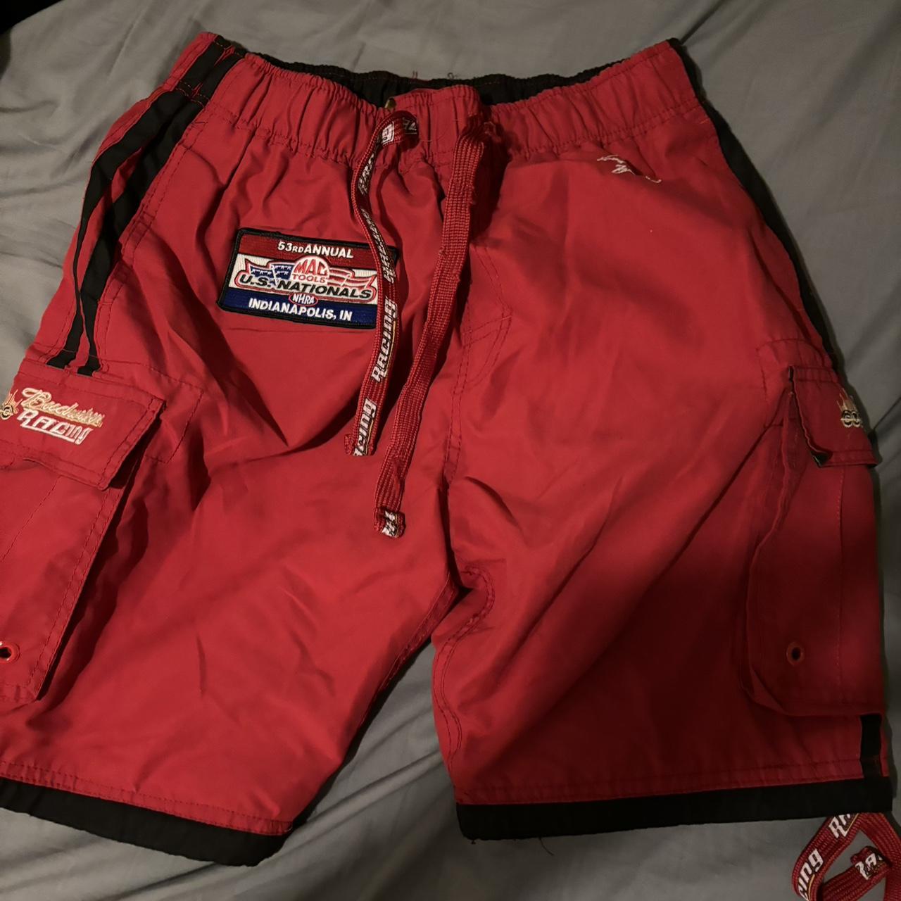 Budweiser racing shorts Size M - Depop