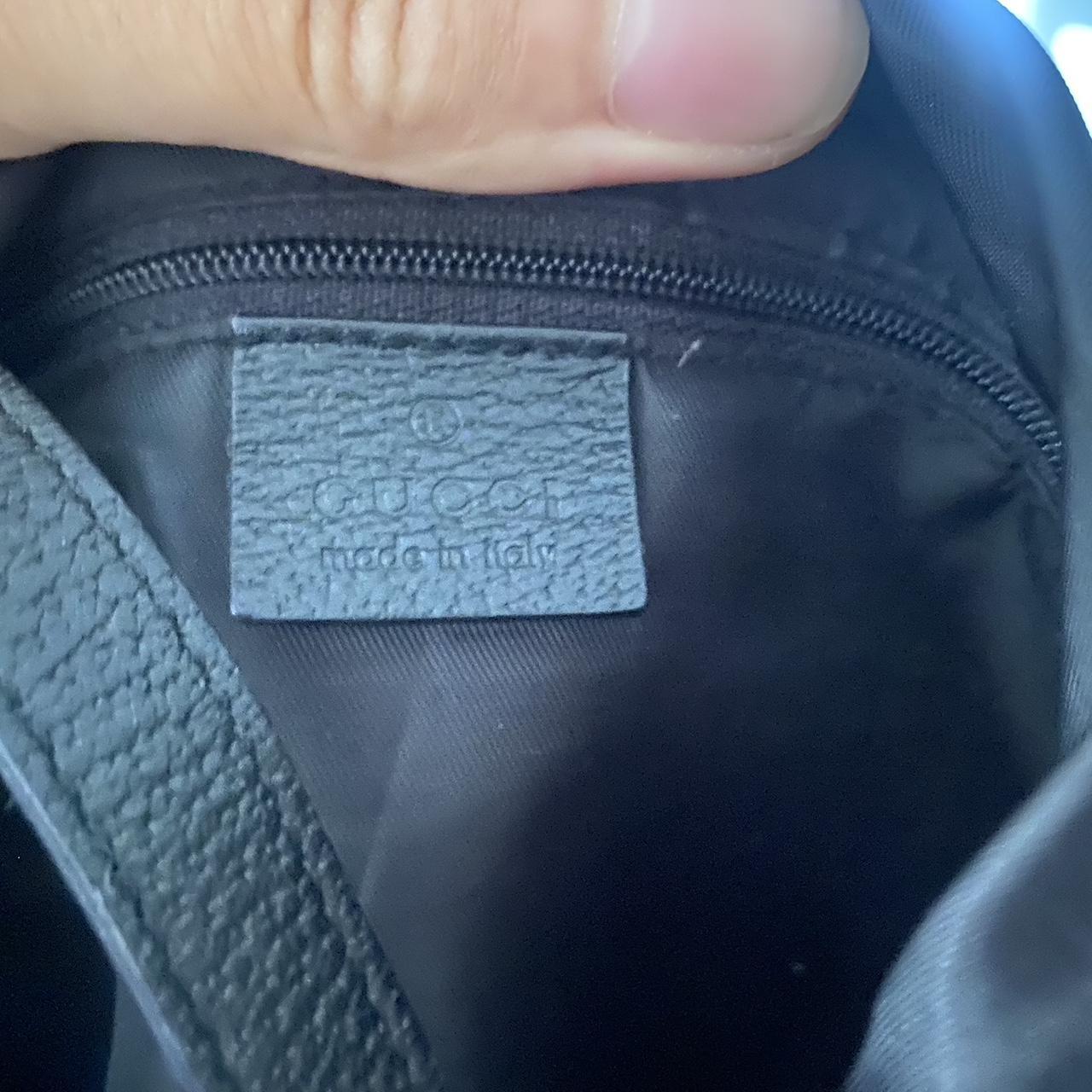 Gucci vintage black double GG backpack with laptop... - Depop