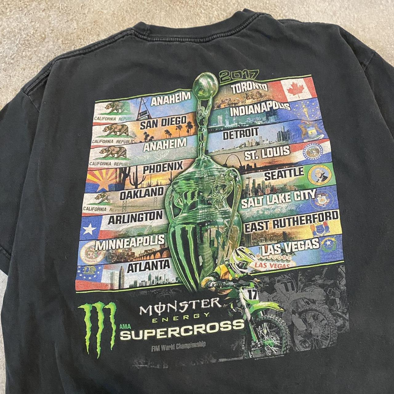 Y2K Monster Energy Supercross Shirt Y2K Monster... | Depop