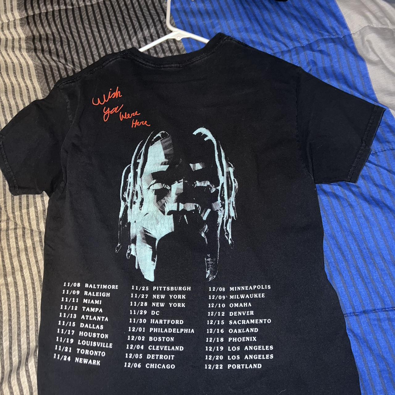 Black and white Travis Scott Astroworld tour tee... | Depop