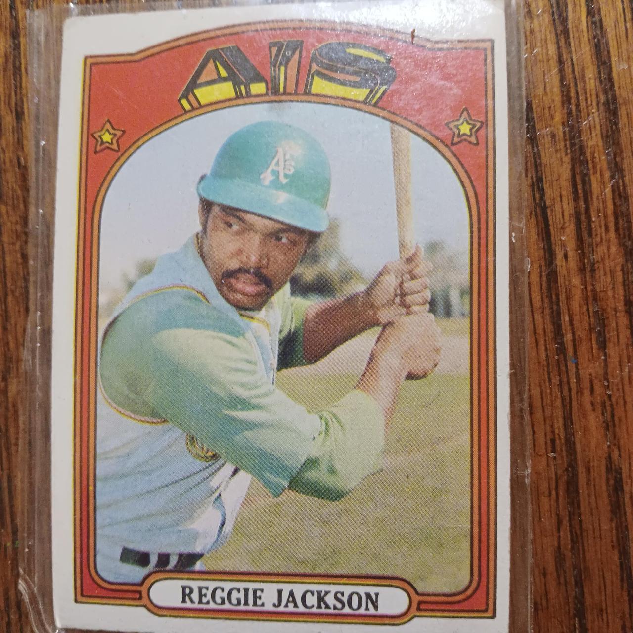 A^S Reggie Jackson baseball card # 435 Topps 1971... - Depop