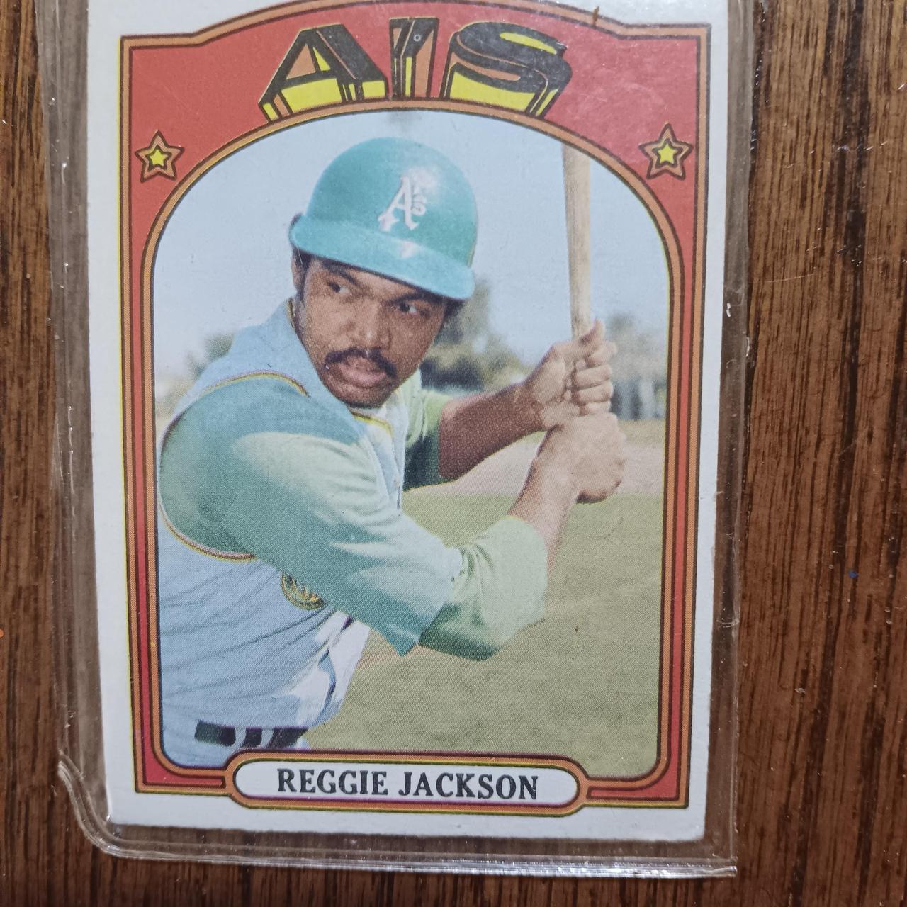 A^S Reggie Jackson baseball card # 435 Topps 1971... - Depop