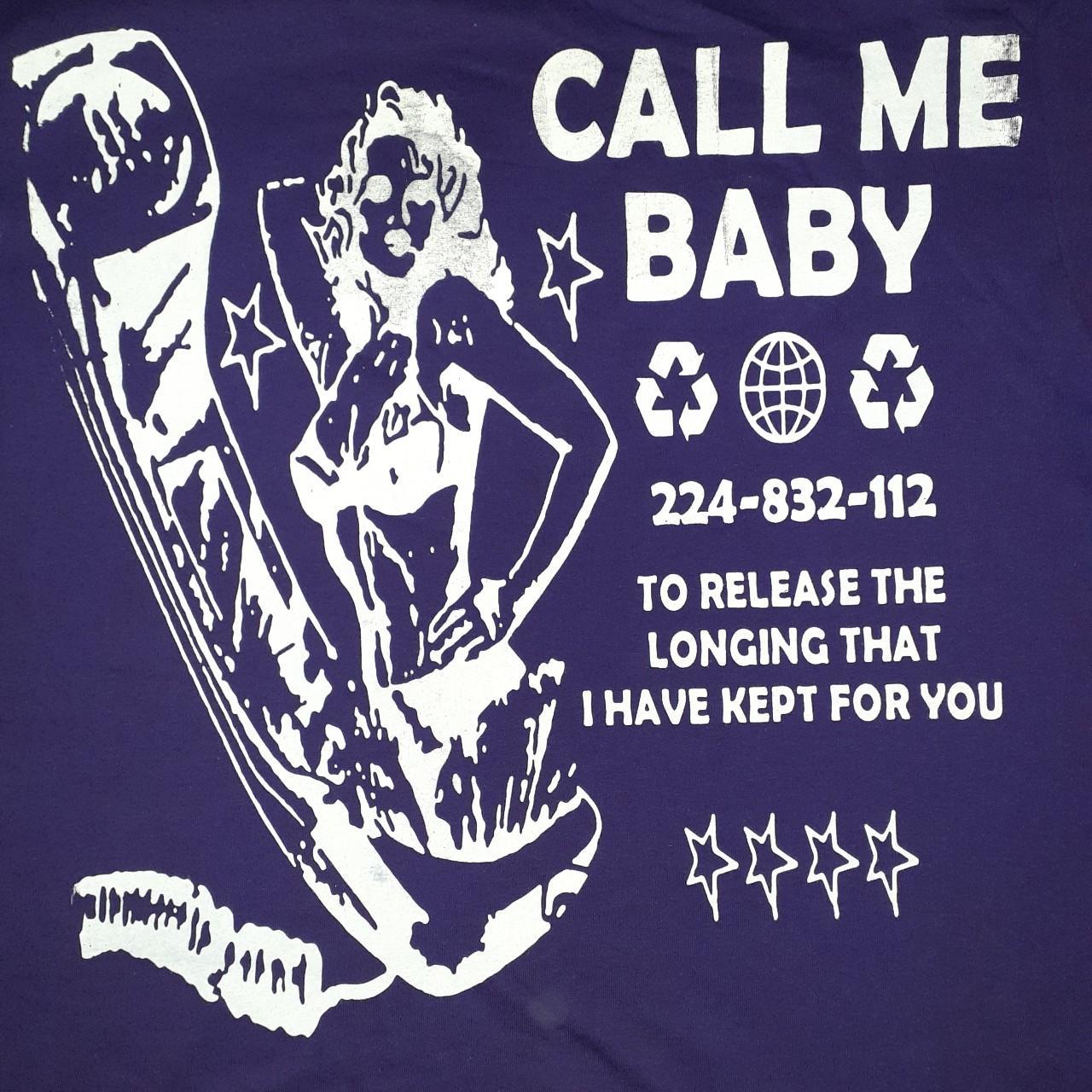 Call me baby tee Size L brand new - Depop