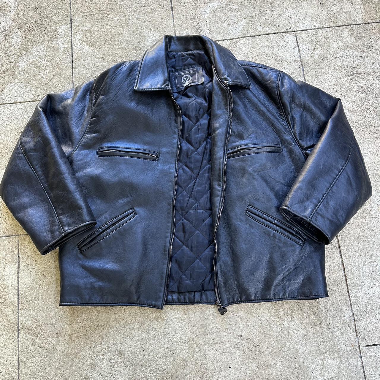 Vintage jacket Italian vintage Alta moda leather... - Depop