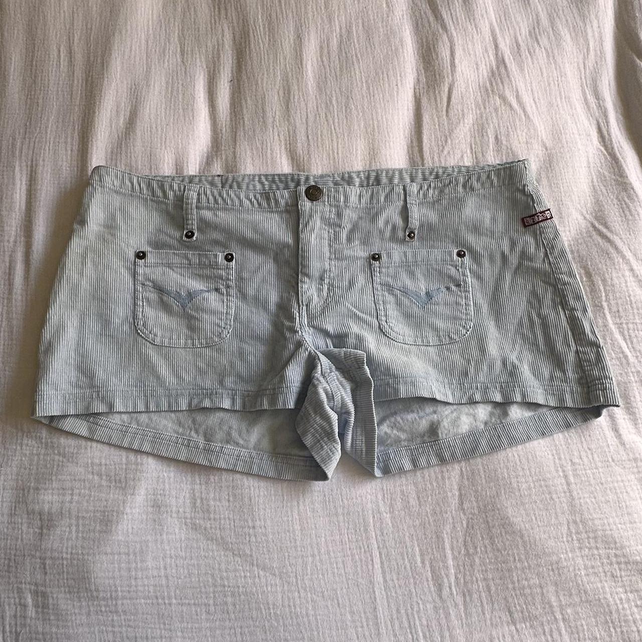 vintage corduroy low rise mini micro shorts. baby... - Depop