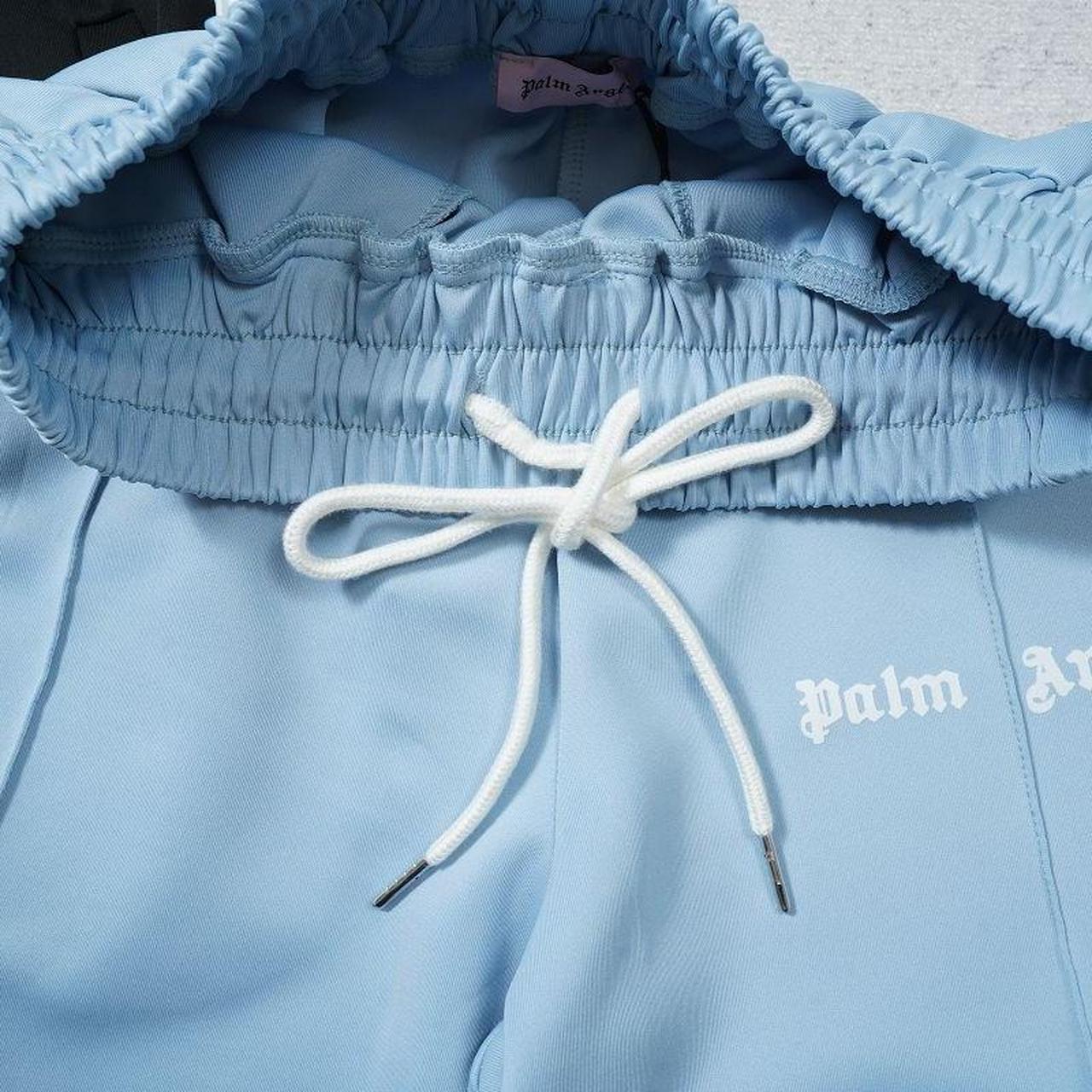 Palm angels baby blue track shorts size M Has tags... - Depop