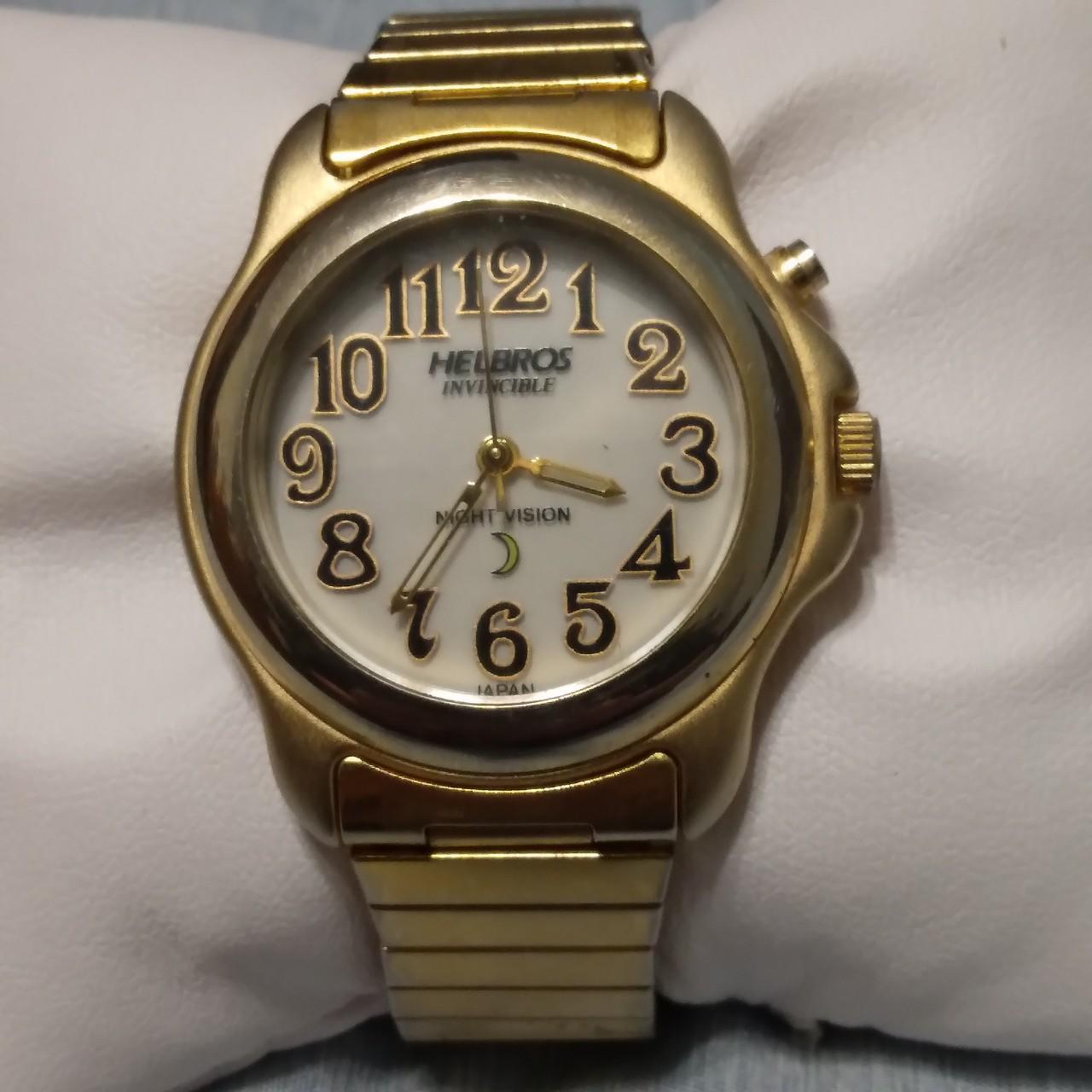 Helbros invincible night vision Quartz Watch needs... - Depop