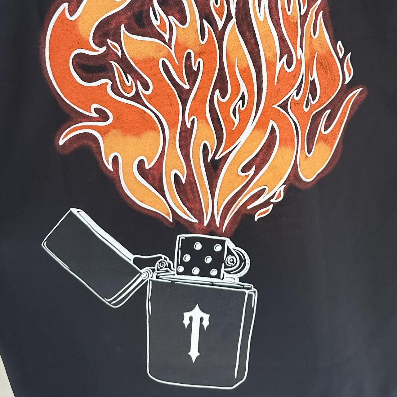 Trapstar T shirt on smoke flame - Depop