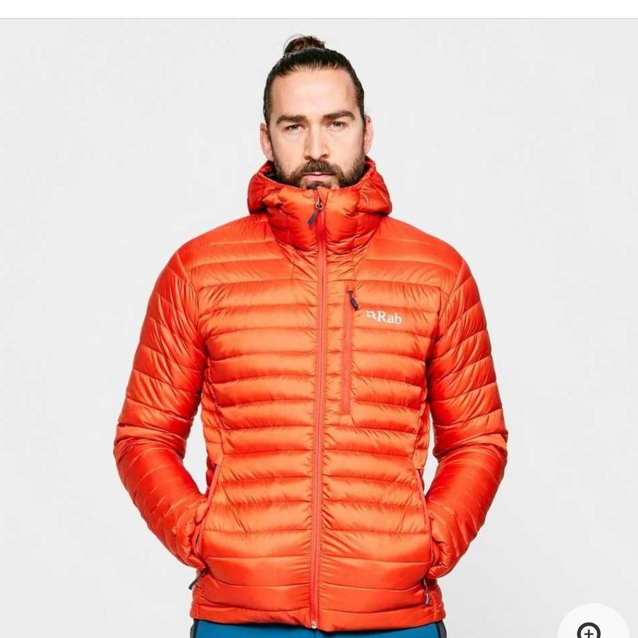 Rab jacket . Puffer jacket . Orange . M . Brand new - Depop