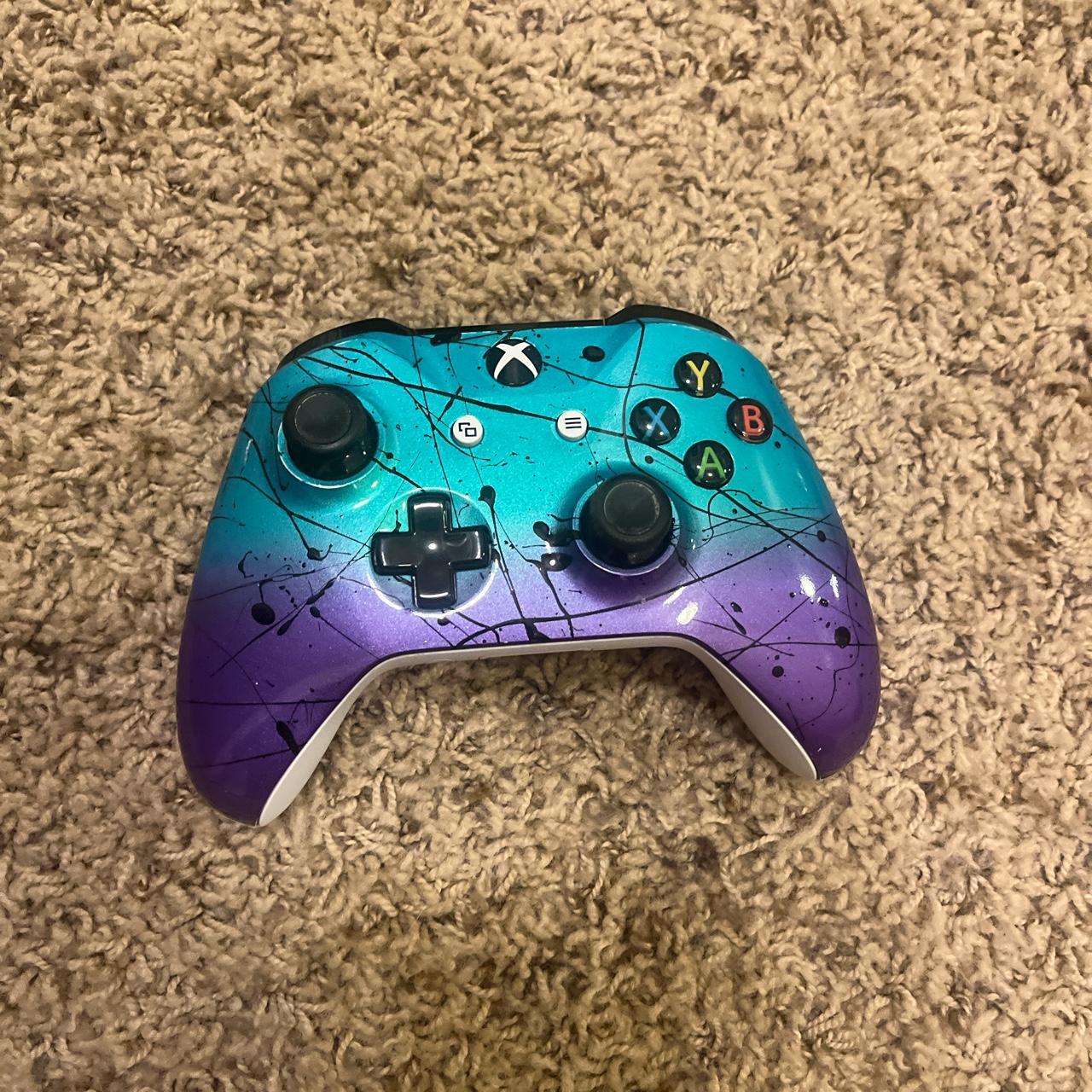 Nice blue/purple custom controller used a couple times. - Depop