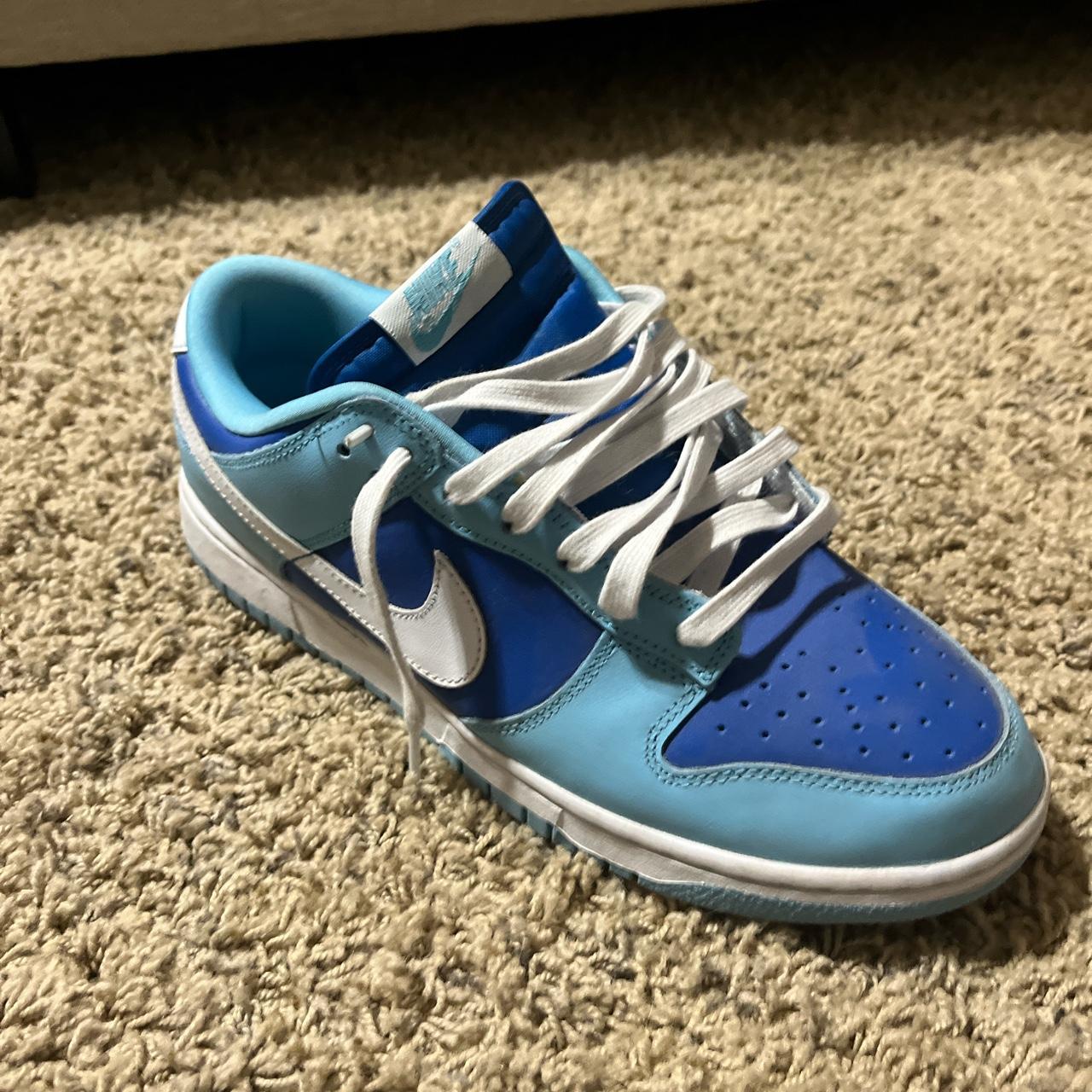 Blue Nike argon dunks size 9.5 men’s very comfy worn... - Depop