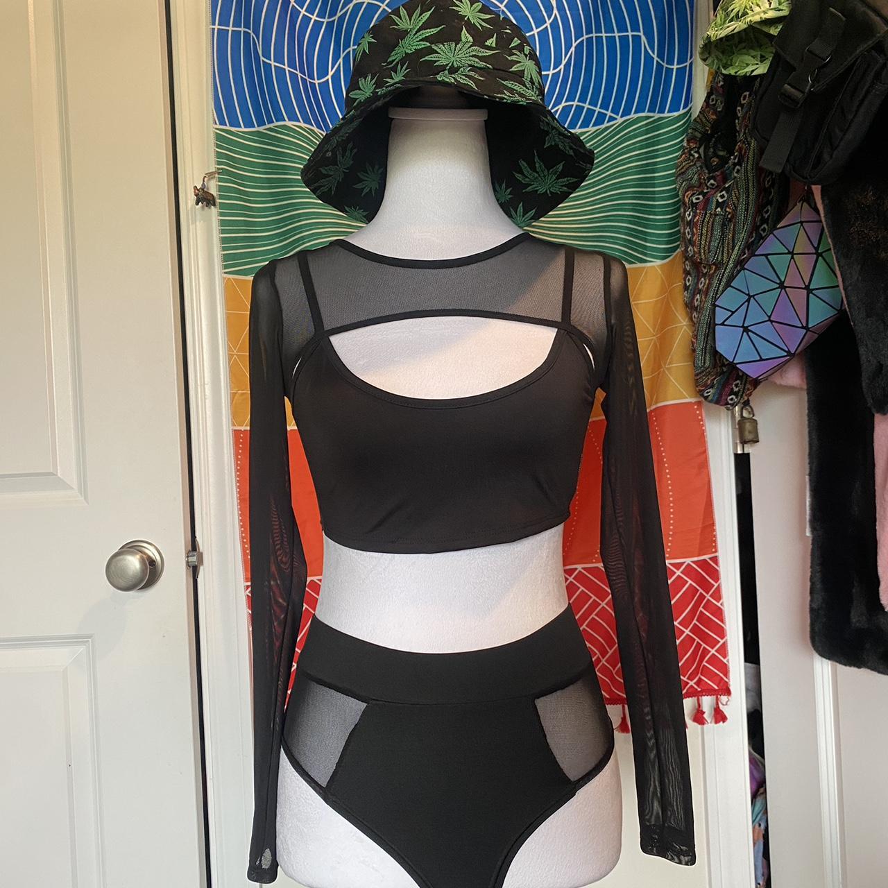 small rave outfit, top and bottoms included, hat not... - Depop