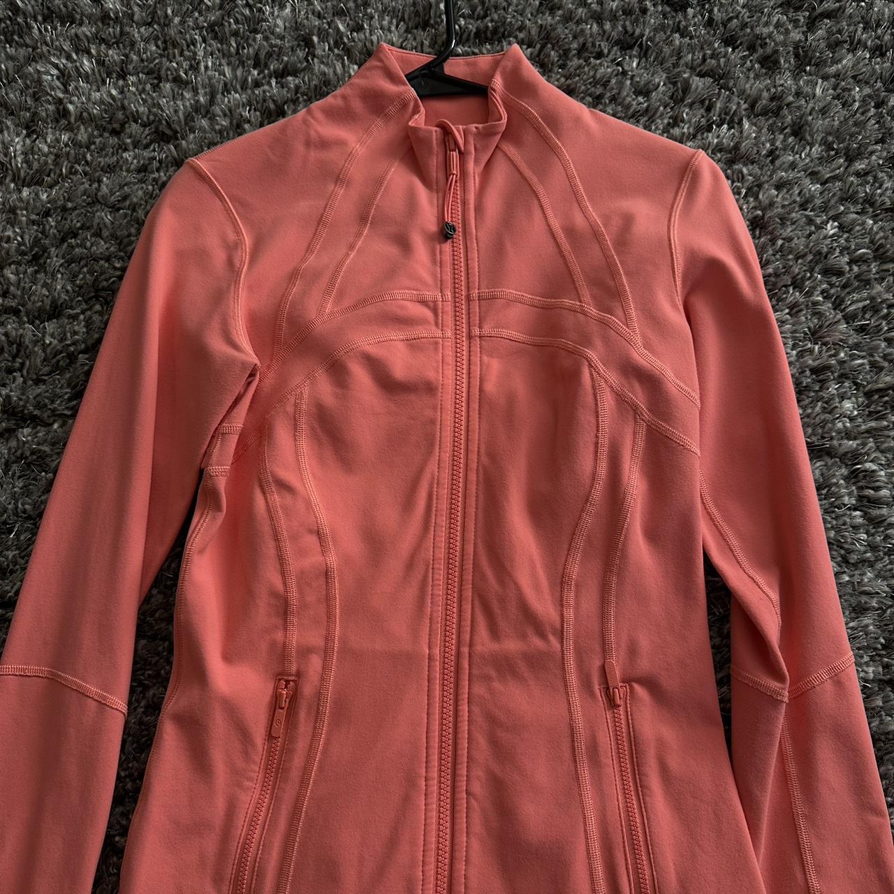 coral lululemon define jacket size 6 perfect condition - Depop