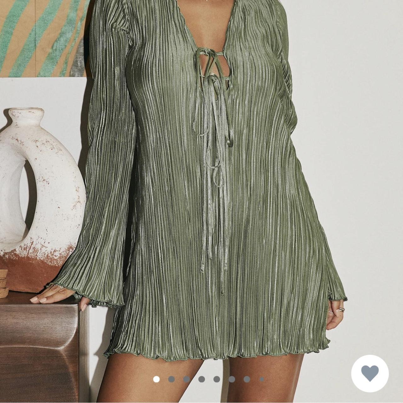 Princess Polly Green long sleeve mini dress, XS !!... - Depop