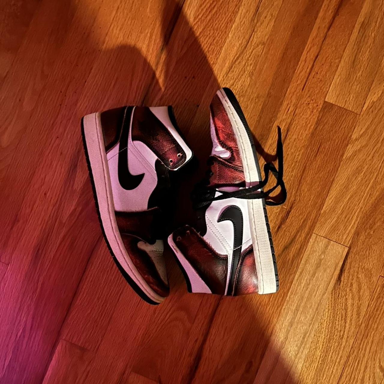 men’s red jordan highs size 8.5 pretty good... | Depop