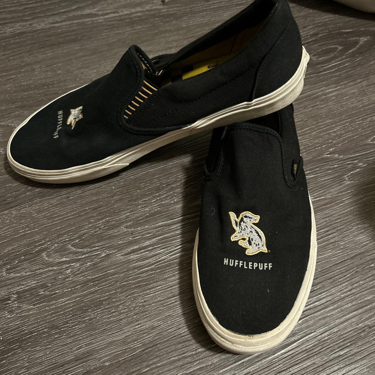 Vans Harry Potter shuffle Puff Slip Ons •worn once... - Depop
