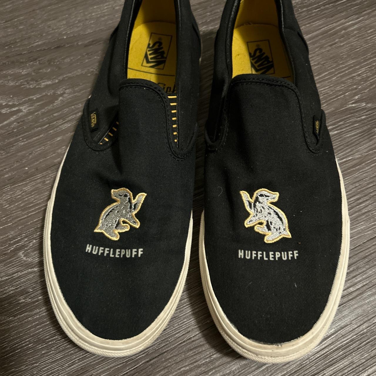 Vans Harry Potter shuffle Puff Slip Ons •worn once... - Depop