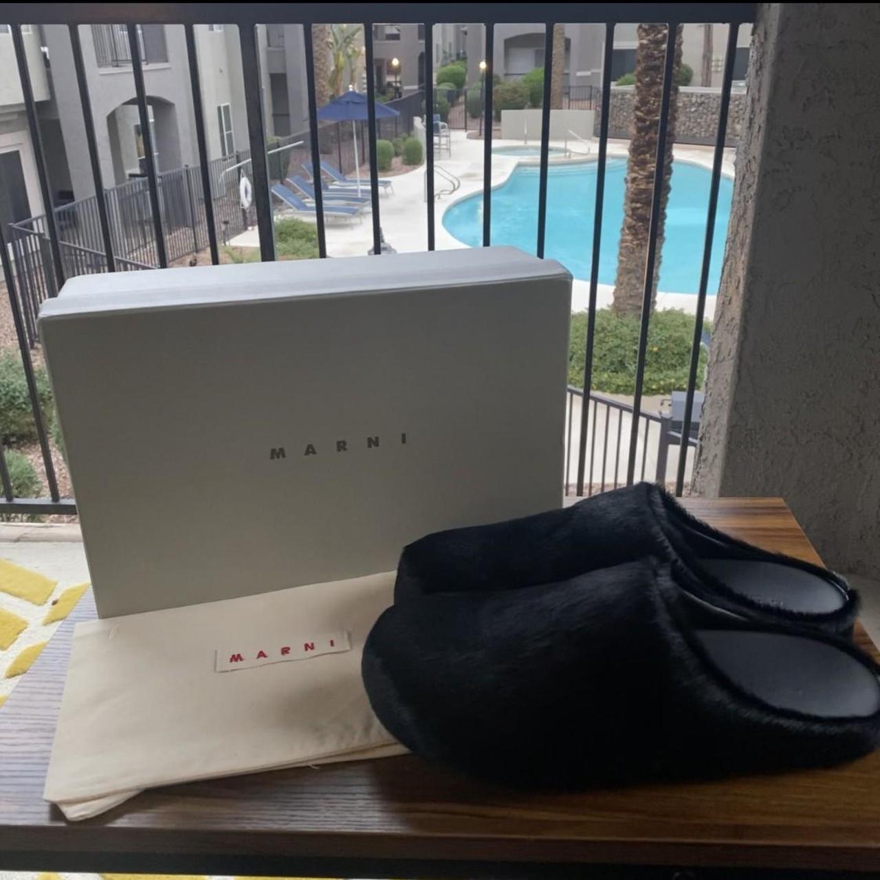 MARNI FUR SLIDES US9 BRAND NEW WITH BOX (FULL... - Depop