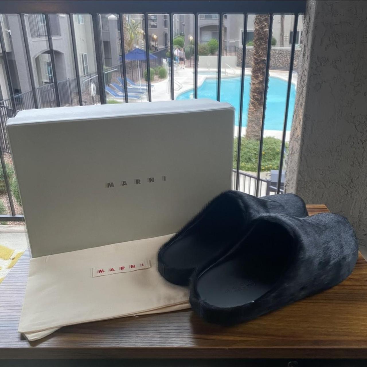 MARNI FUR SLIDES US9 BRAND NEW WITH BOX (FULL... - Depop